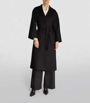 Max Mara Cashmere Ludmilla Wrap Coat - Black