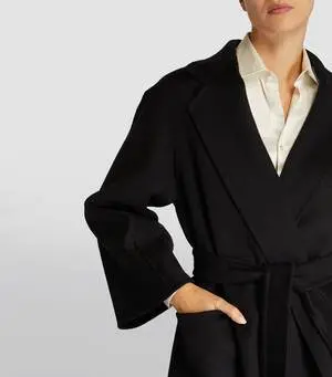 Max Mara Cashmere Ludmilla Wrap Coat - Black