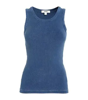 AGOLDE Ribbed Tank Top Blue