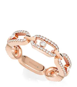 Messika Move Link Pavé Ring - Rose Gold