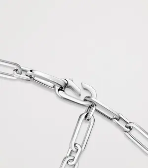 Messika Move Link White Gold And Diamond Multi Choker - Silver
