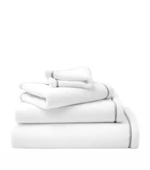 YVES DELORME COUTURE Duetto Brume Guest Towel - Grey