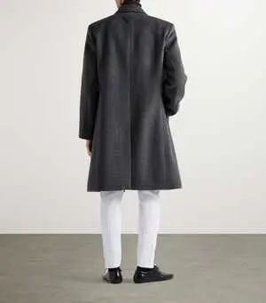 Prada Wool Single-breasted Coat - Grey