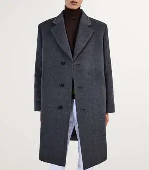 Prada Wool Single-breasted Coat - Grey