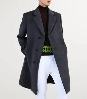 Prada Wool Single-breasted Coat - Grey
