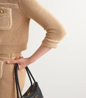 Prada Cotton Cardigan With Contrast Stitching
