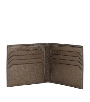 Santoni Leather Ombré Bifold Wallet - Green