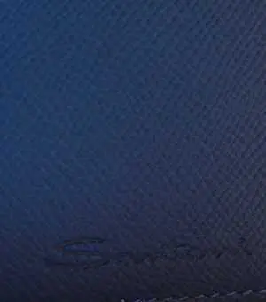 Santoni Leather Ombré Bifold Wallet - Navy