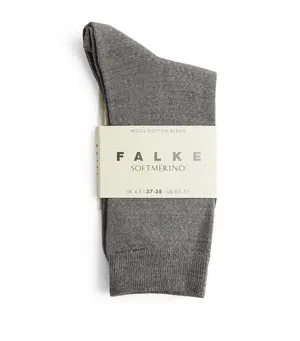 Falke Softmerino Wool-cotton Socks - Grey