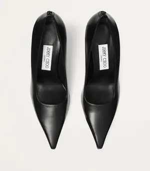JIMMY CHOO Ixia 80 Leather Pumps - Black