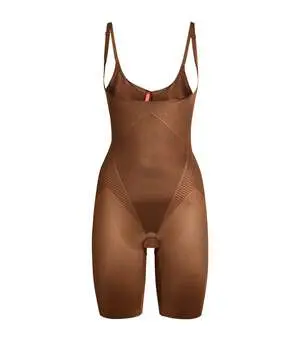Spanx Shape Invisible Open-bust Mid-thigh Bodysuit Medium Control