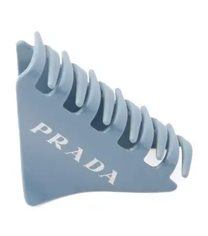 Prada Prada Logo Hair Clip Turquoise