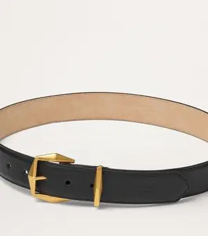 JIMMY CHOO Leather Diamond Clasp Belt