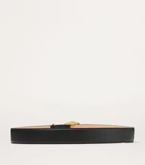 JIMMY CHOO Leather Diamond Clasp Belt