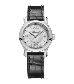 Chopard Stainless Steel And Diamond Happy Sport Watch - Silver