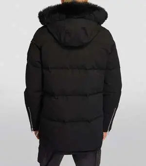 Moose Knuckles Puffer Jacket With Shearling Collar