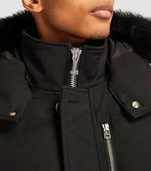 Moose Knuckles Puffer Jacket With Shearling Collar