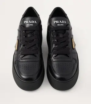 Prada Leather Downtown Bold Sneakers