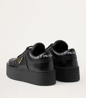 Prada Leather Downtown Bold Sneakers