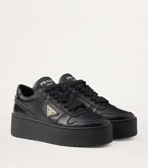 Prada Leather Downtown Bold Sneakers