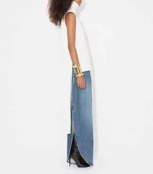 Alaïa Side-split Petal Round Jeans