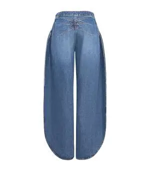 Alaïa Side-split Petal Round Jeans