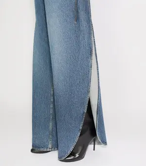 Alaïa Side-split Petal Round Jeans