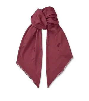 JIMMY CHOO Silk-wool Emani Scarf Multi