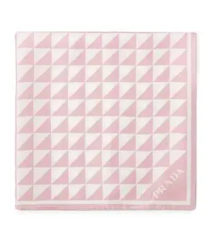 Prada Silk Triangle Scarf Pink