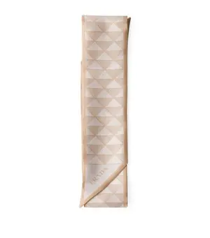 Prada Silk Triangle Skinny Scarf - Brown