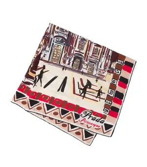 Prada Silk Pittoresque Milan Scarf