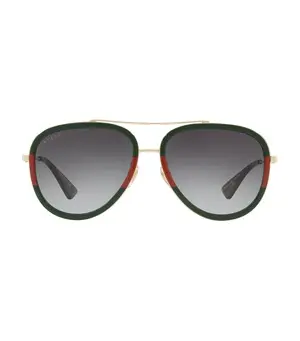 Gucci Striped Aviator Sunglasses