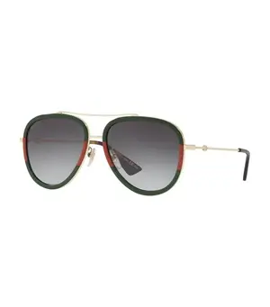 Gucci Striped Aviator Sunglasses
