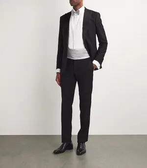 Giorgio Armani Silk Cummerbund - Grey