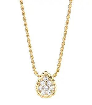 Boucheron Serpent Bohème Diamond Pendant Necklace In Yellow