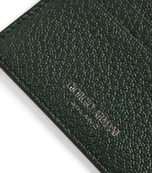 Giorgio Armani Leather Card Holder - Green