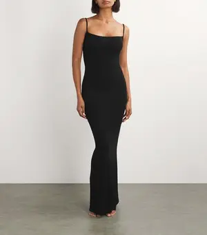 SKIMS Soft Lounge Long Slip Dress - Black