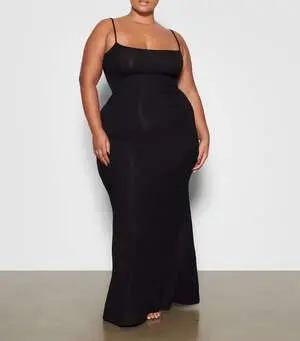 SKIMS Soft Lounge Long Slip Dress - Black