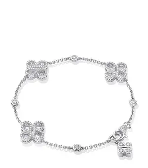 BOODLES Gold And Diamond Multi Charm Bracelet - White