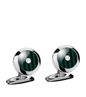 Chopard Stainless Steel And Carbon Fibre Classic Racing Cufflinks - Green