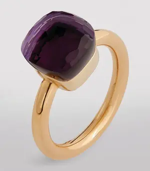 Pomellato Mixed Gold And Amethyst Nudo Classic Ring - Purple