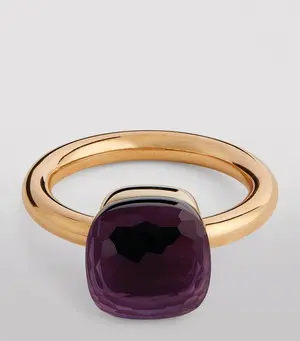 Pomellato Mixed Gold And Amethyst Nudo Classic Ring - Purple