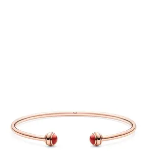 PIAGET Rose Gold Possession Bangle With Carnelian - Red