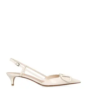 Valentino Garavani Vlogo Slingback Pumps - Ivory