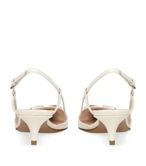 Valentino Garavani Vlogo Slingback Pumps - Ivory