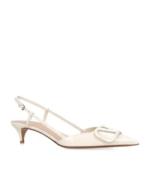 Valentino Garavani Vlogo Slingback Pumps - Ivory