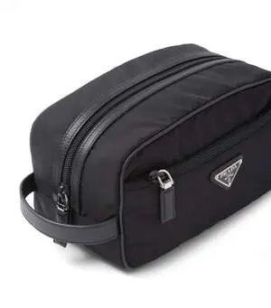 Prada Re-nylon And Saffiano Leather Wash Bag