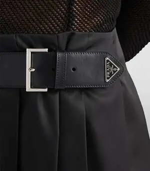 Prada Re-nylon Pleated Midi Skirt