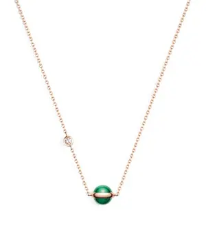 PIAGET Rose Diamond And Malachite Possession Pendant Necklace - Green