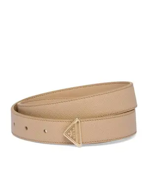 Prada Saffiano Leather Triangle Belt